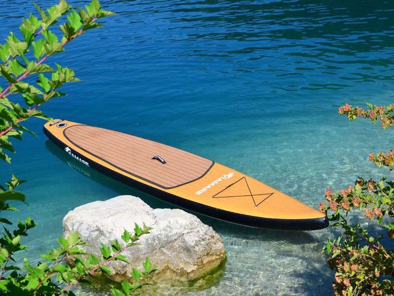Napihljiva SUP deska Viamare RACE WOOD 380x75x15cm, max. 150kg