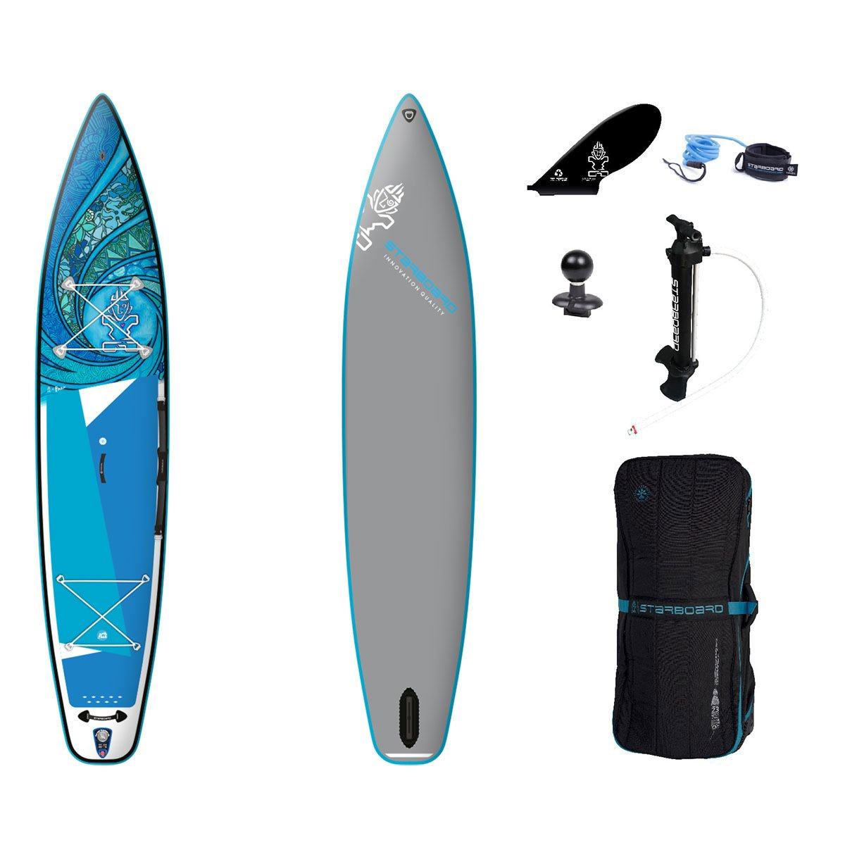 Starboard SUP Thikini Wave + VESLO Lima Tiki KARBON + Ion Race LEASH