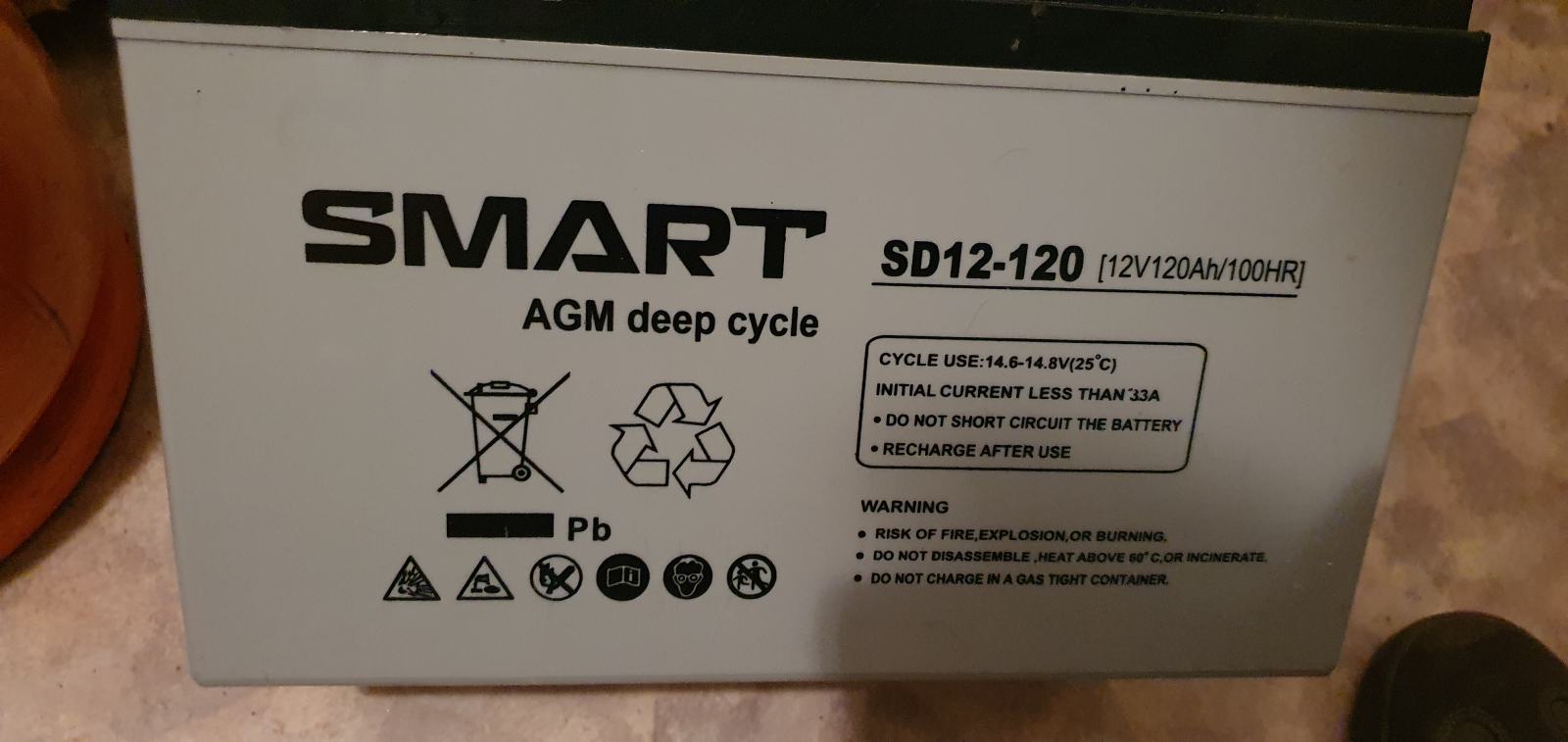 2 akumulatorja Smart AGM 120Ah
