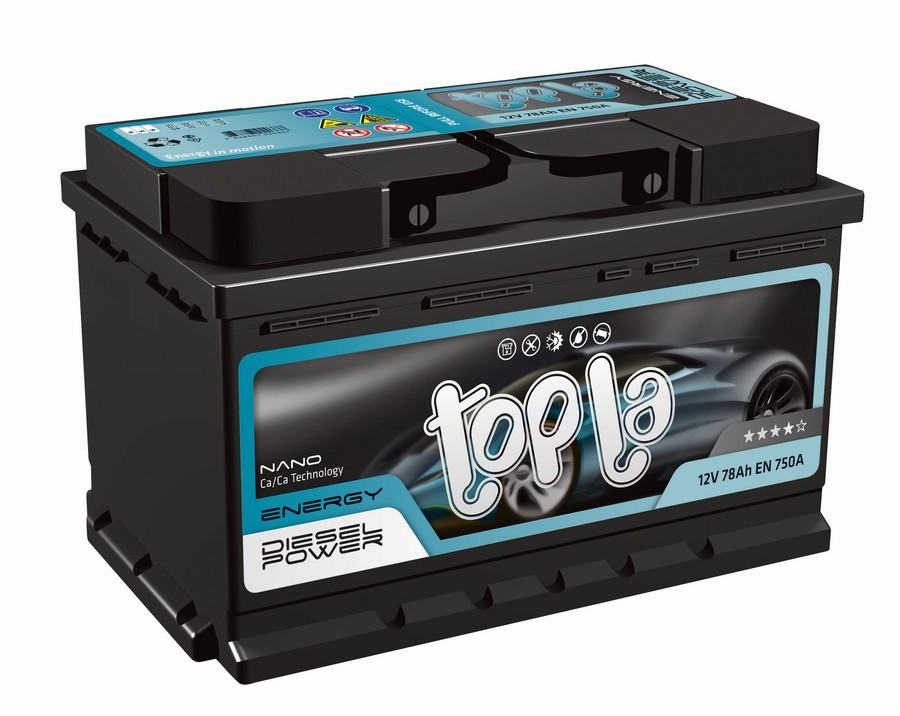 TOPLA akumulator Diesel Power 12V 80AH D+ 750A (118274) 278X175X190 *B