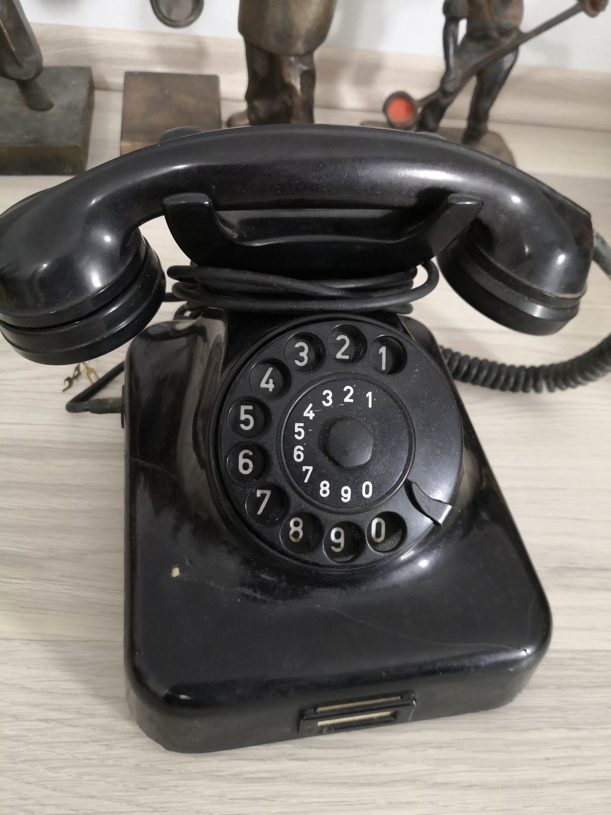 Retro star telefon,post telefon,črni telefon,