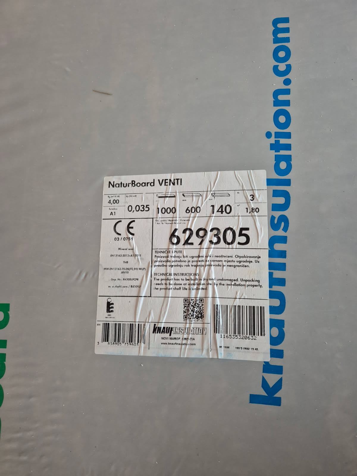 KNAUF INSULATION NaturBoard VENTI 140 DP-5 kamena volna