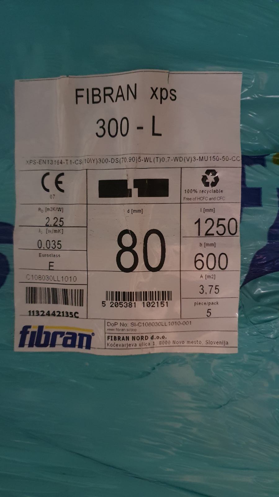 XPS Fibran 300L 80mm - stirodur