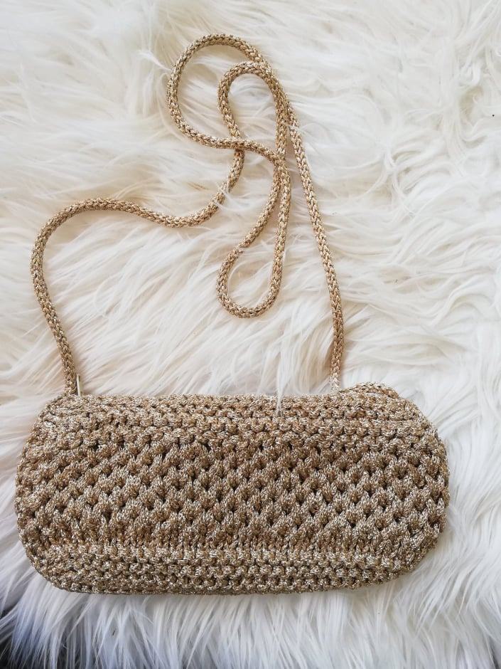 vintage pletena torbica
