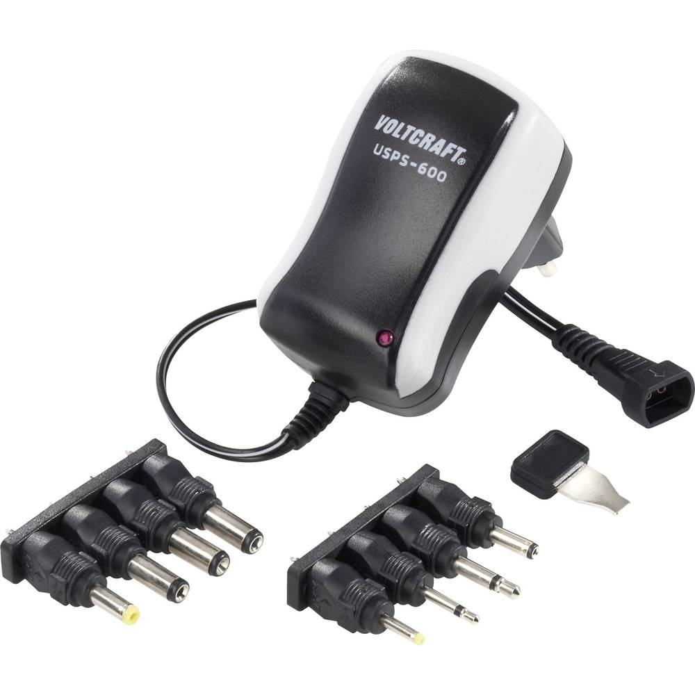 Vtični napajalnik, nastavljiv VOLTCRAFT USPS-600, bel