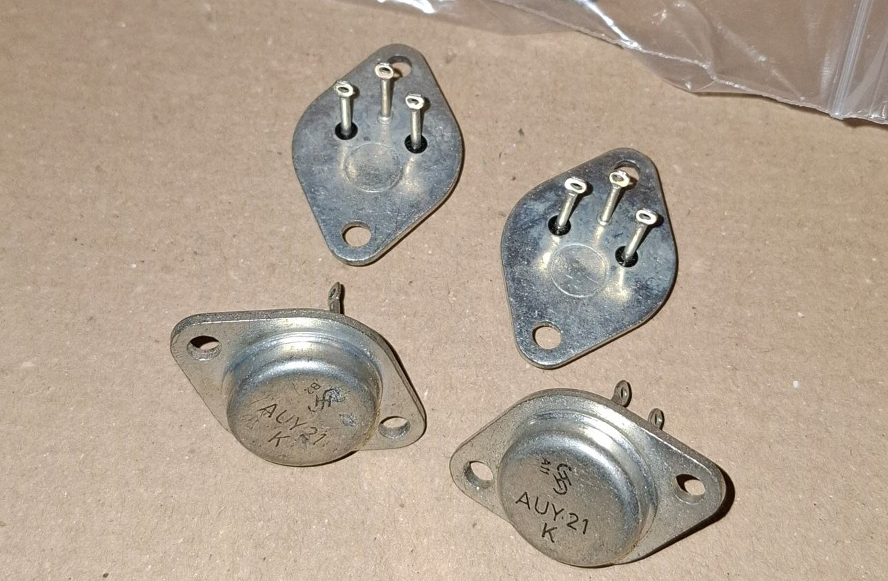 4x AUY21 Siemens PNP germanium power transistor