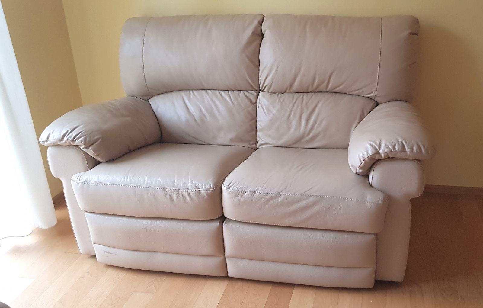 Trosed + Dvosed SIMPO STELA pravo usnje, 210 cm + 160 cm