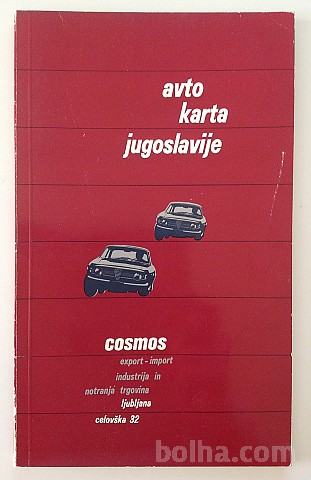 Avto, Auto karta, avtokarta, autokarta zemljevid Jugoslavije