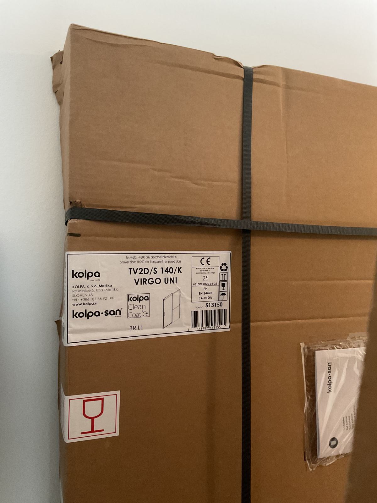 Prodam popolnoma nova tuš vrata Kolpa san Virgo Uni Tv2D/S 140 cm
