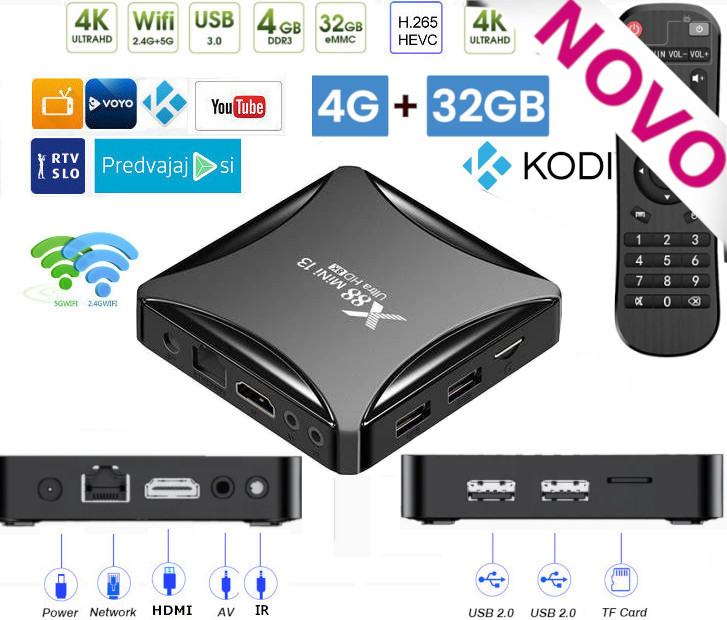 Android BOX X88 mini 13 4/32GB Android 13 predvajalnik 4K/8K