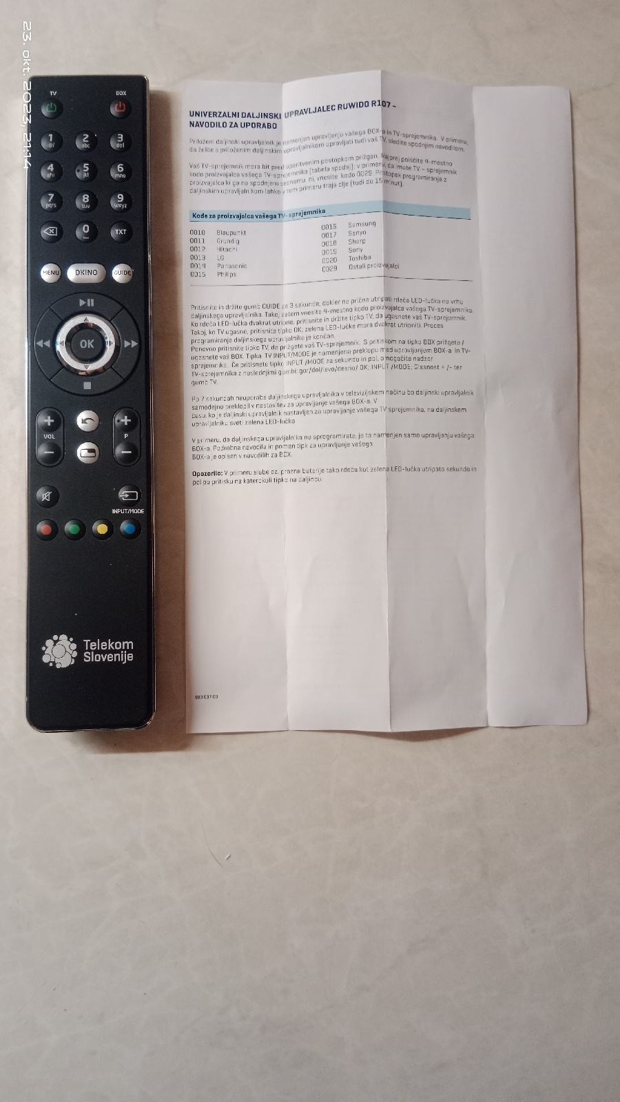 Netgem Daljinec Ruwido R107 za Netgem 7700