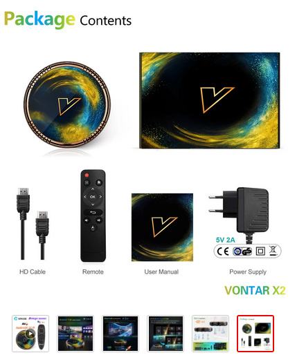 VONTAR X2 Amlogic S905W2 Smart TV Box Android 11 4G 64GB, NOVO