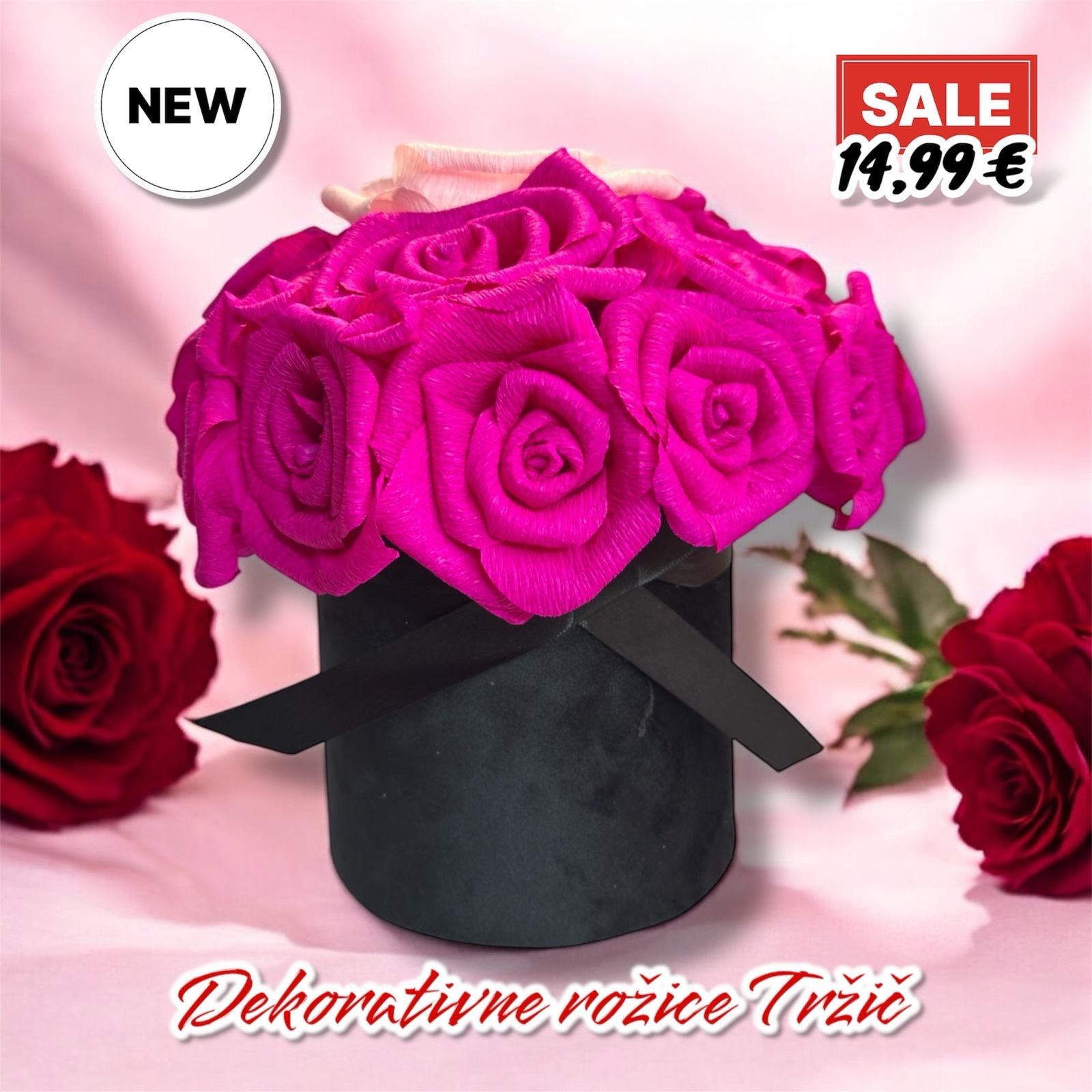 Dekorativne rožice v škatli