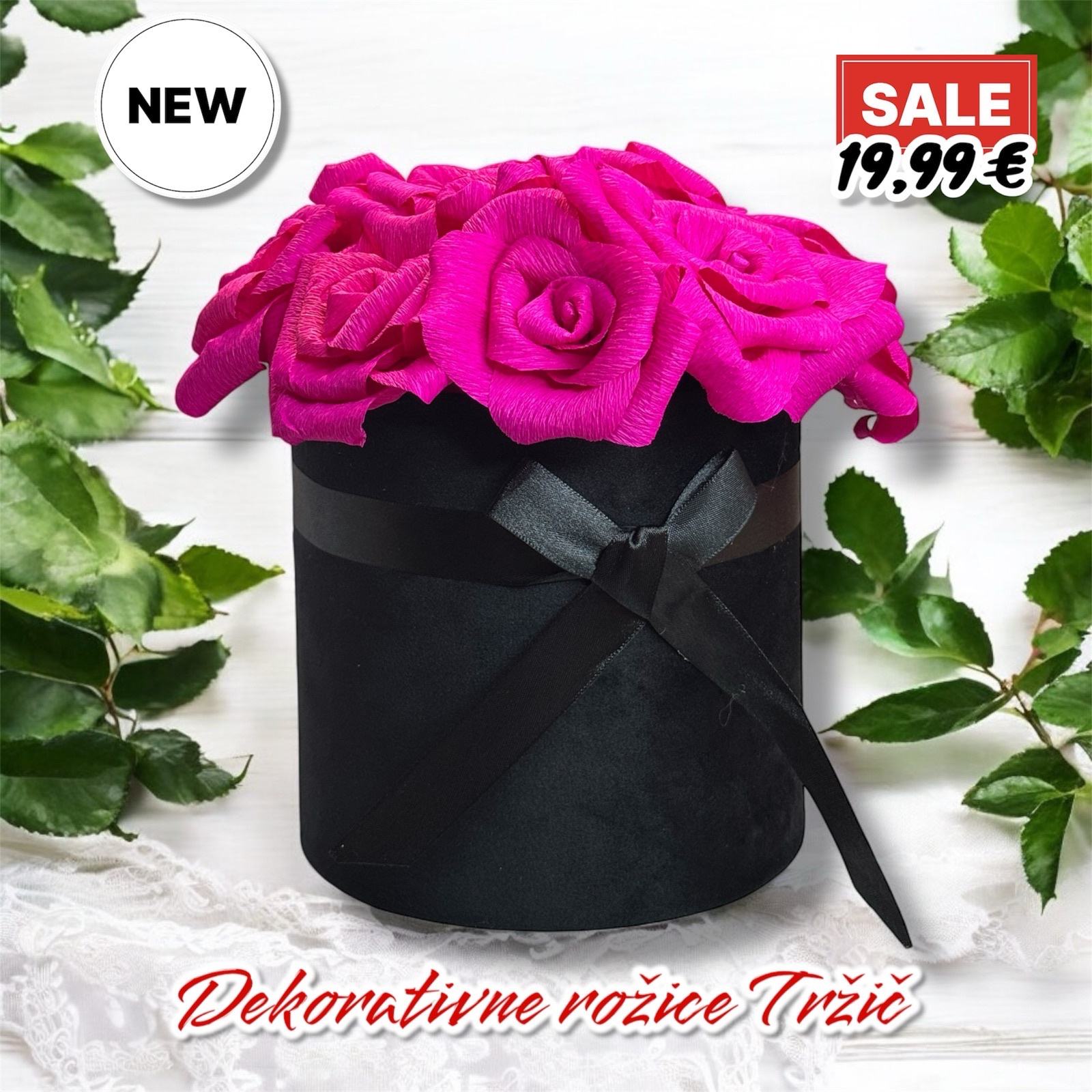 Dekorativne rožice v škatli