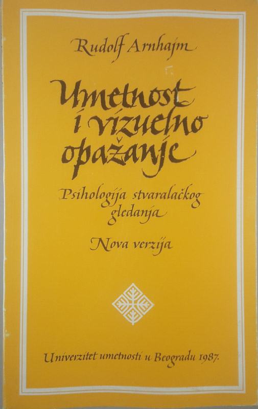 UMETNOST I VUZELNO OPAŽANJE, Rudolf Arnhajm