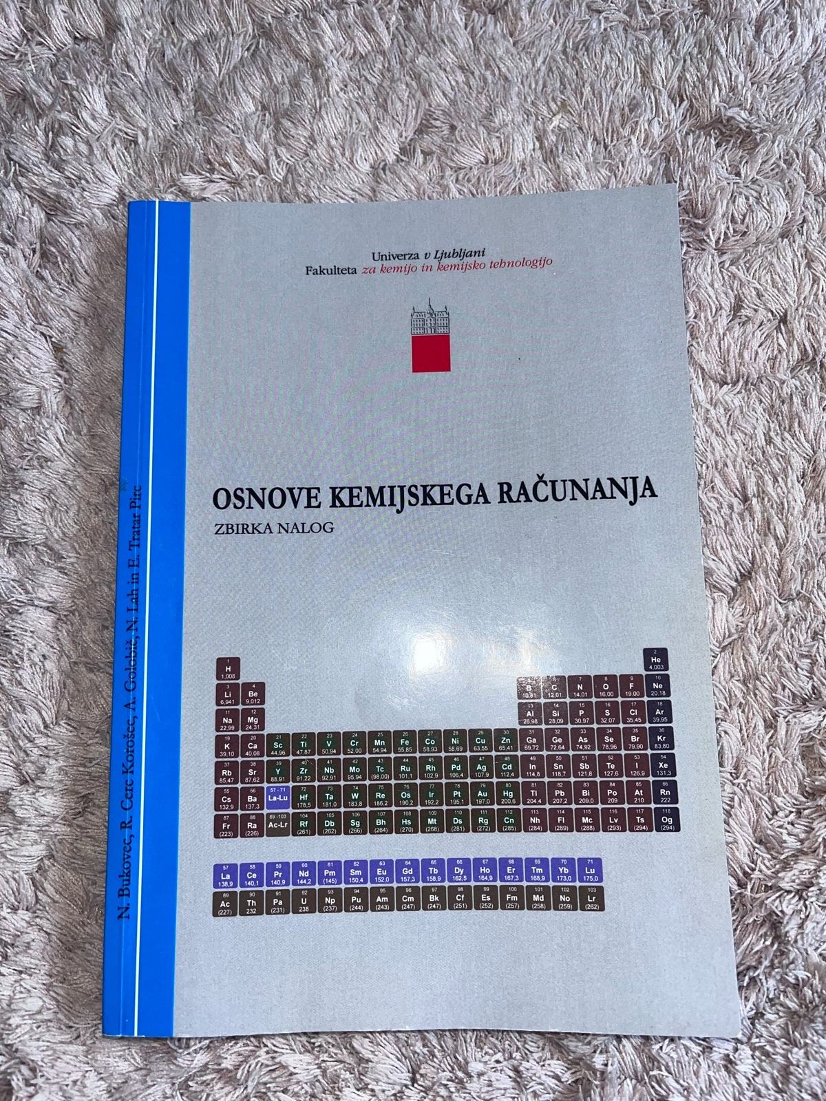 OSNOVE KEMIJSKEGA RAČUNANJA (UL FFA/UL FKKT)