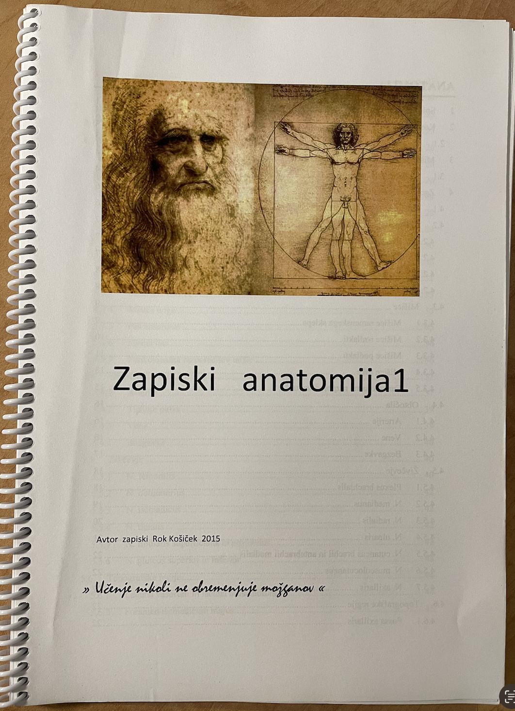 ZAPISKI ANATOMIJA