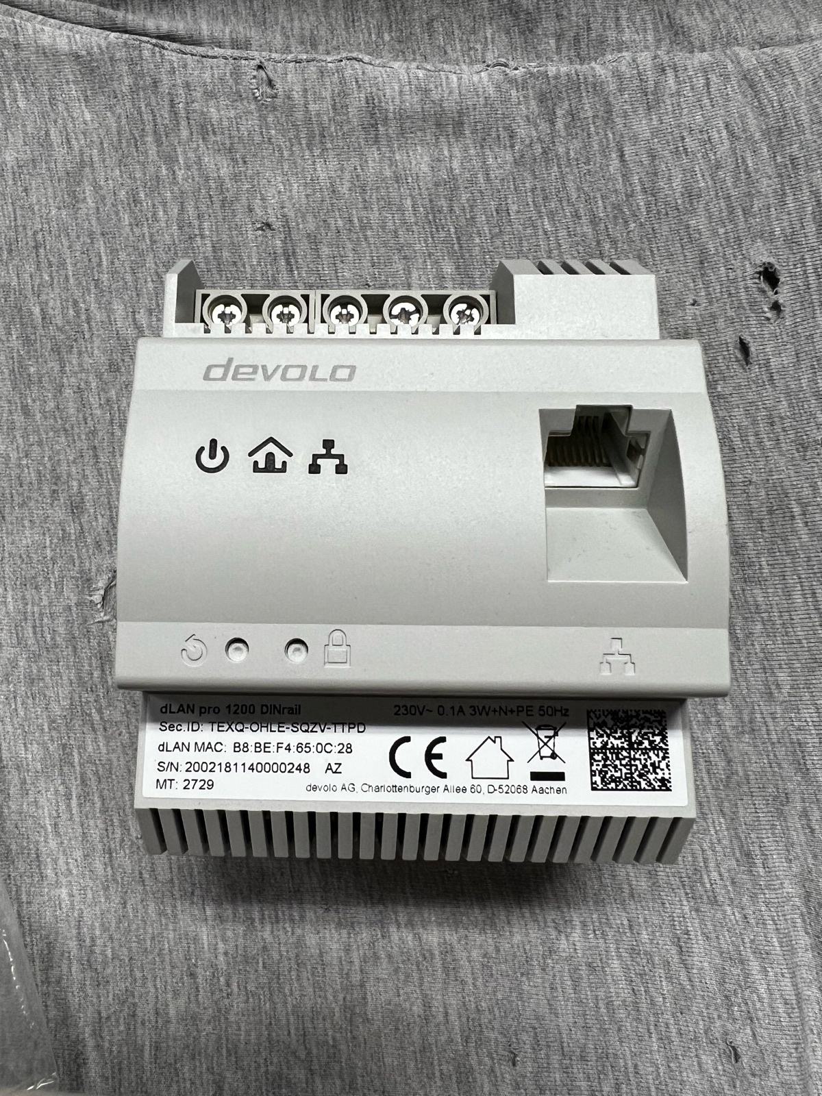 DEVOLO dLAN 1200 DIN rail powerline