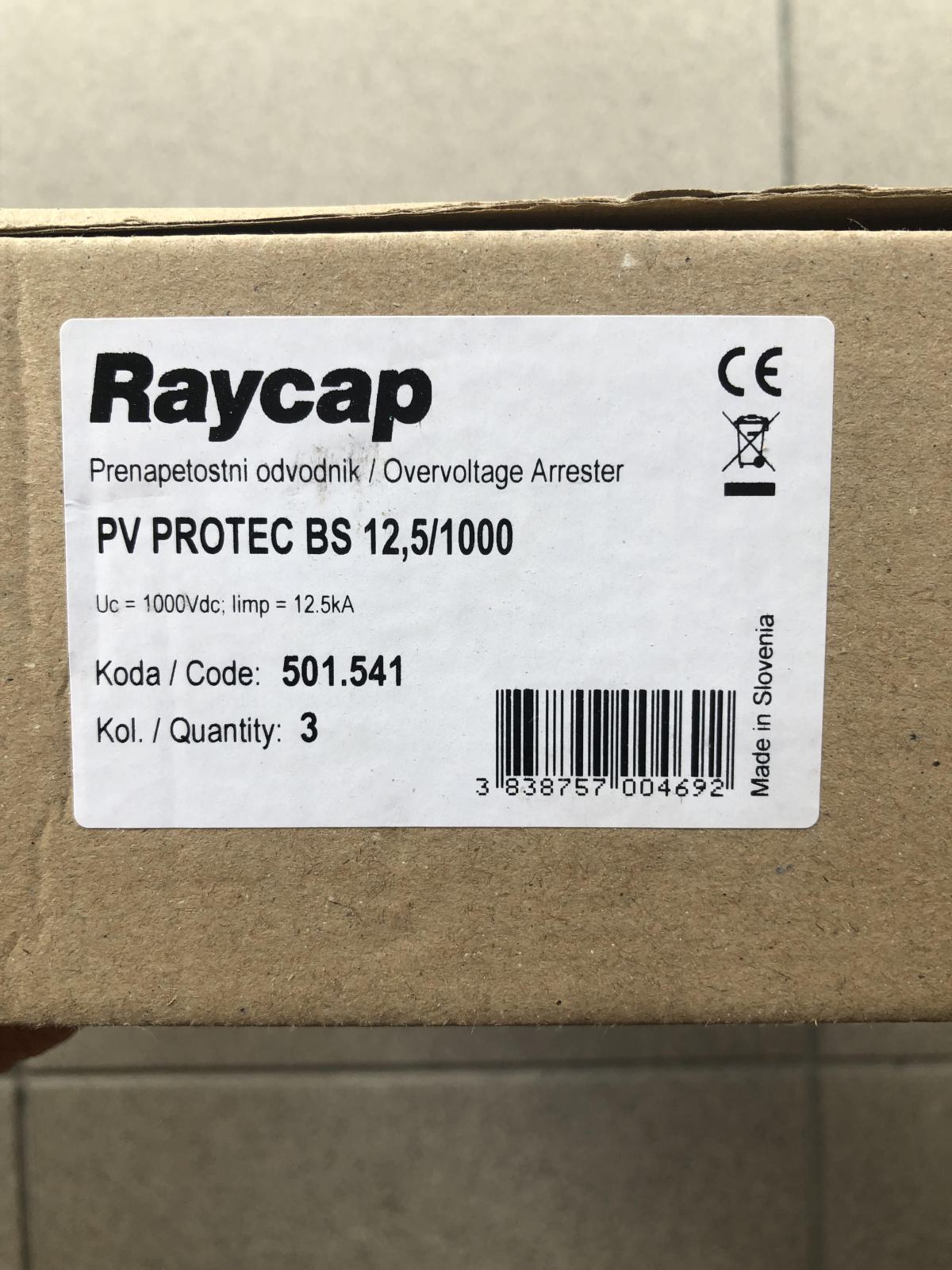 KOMBINIRANI ODVODNIK PROTEC T1-1100 PV-3+0