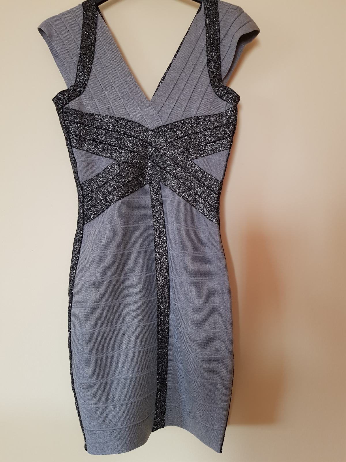 SOKY&SOKA NOVA SIVO SREBRNA PLETENA OBLEKA 34/36