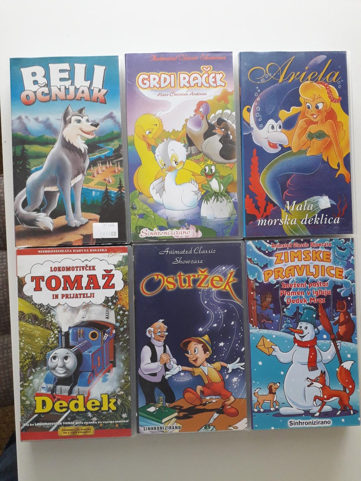 OTROŠKE RISANKE, VHS KASETE, 6 V KOMPLETU