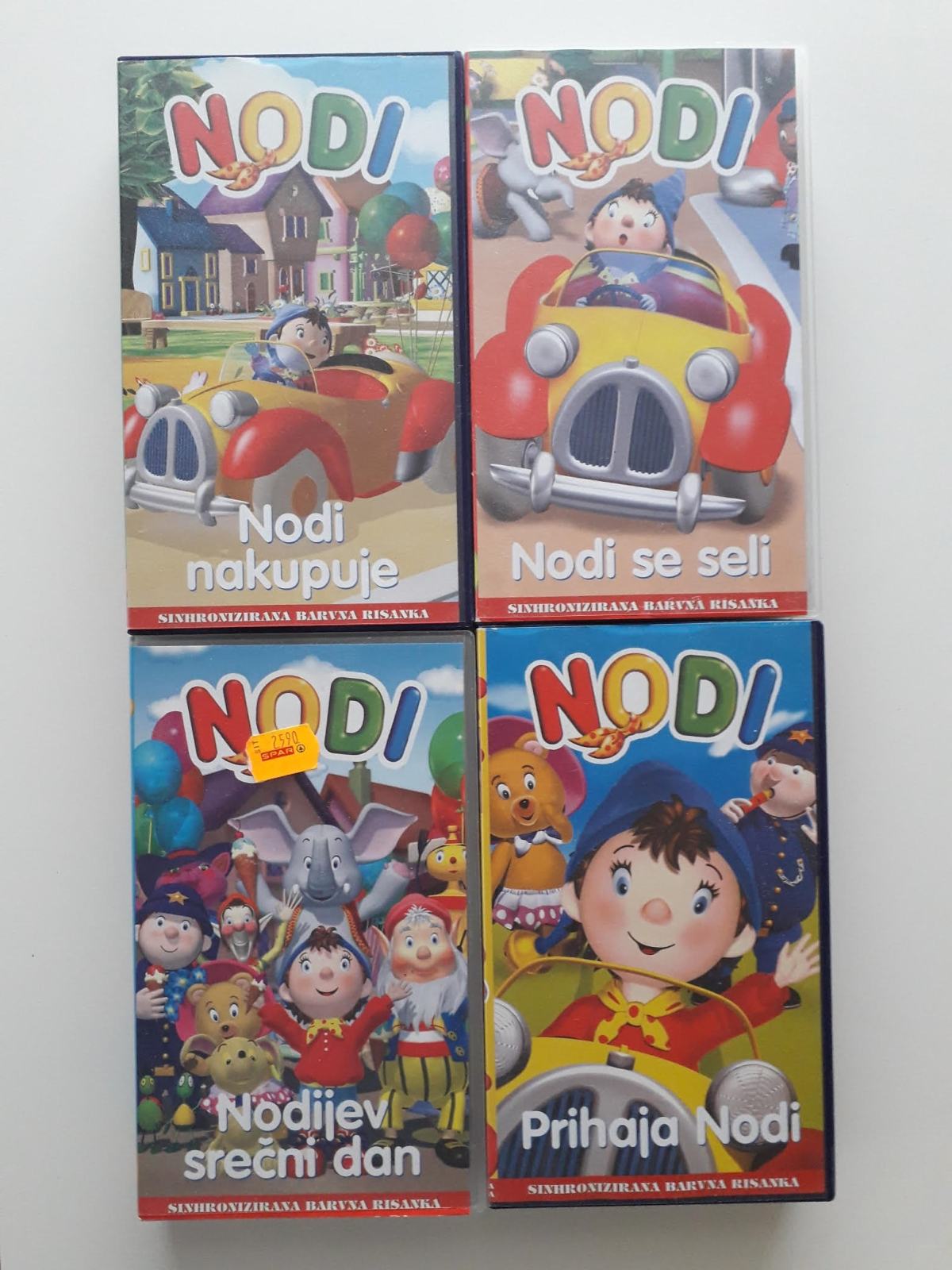 OTROŠKE RISANKE, VHS KASETE, NODI, 4 V KOMPLETU