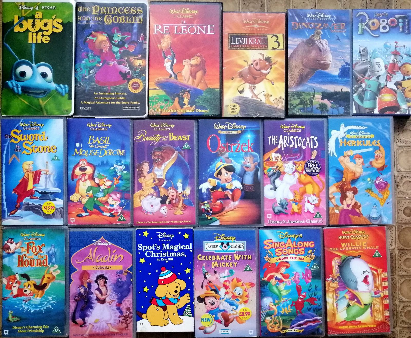 Walt Disney VHS klasične animirane risanke - 19x retro nostalgija