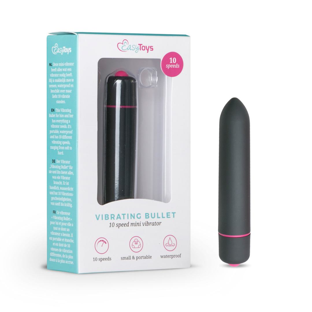 MINI VIBRATOR Easytoys 10 Speed Bullet Black