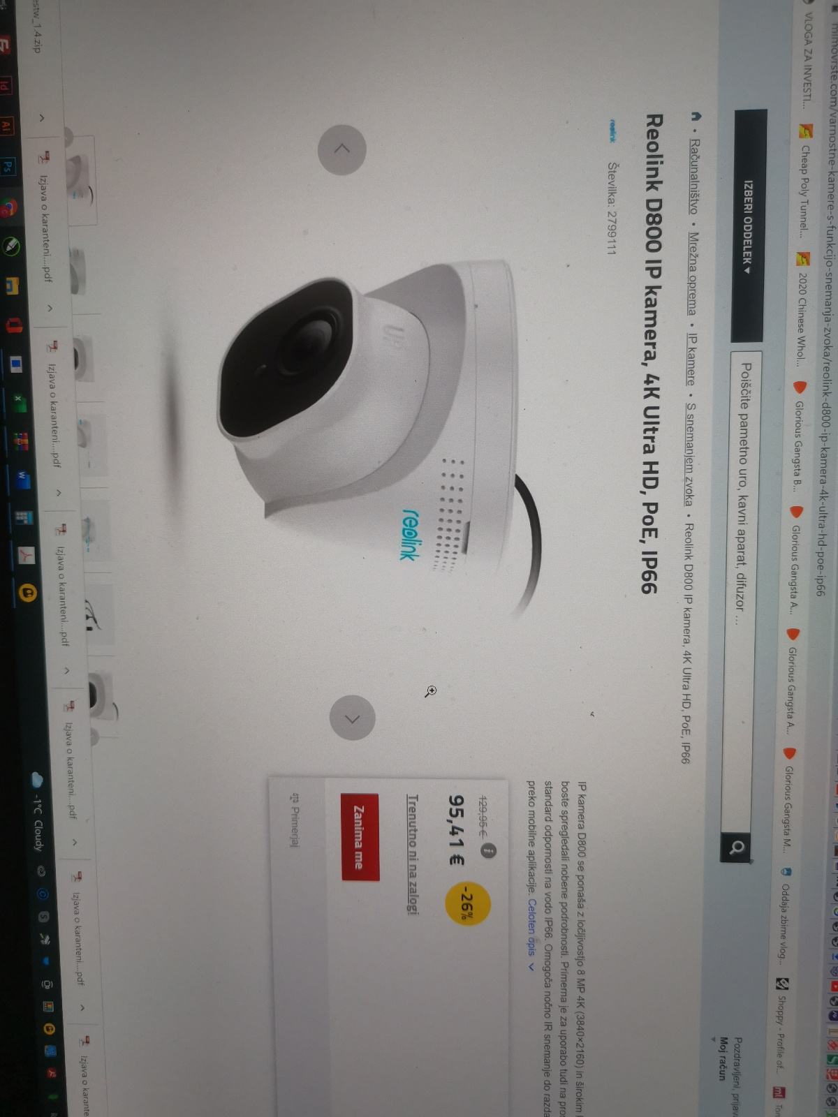 Reolink D800 Ip kamera 4K ultra HD Poe IP66 8MP