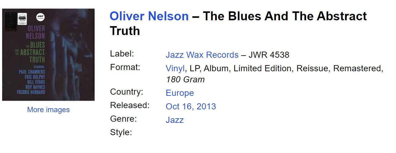 Oliver Nelson – The Blues And The Abstract Truth