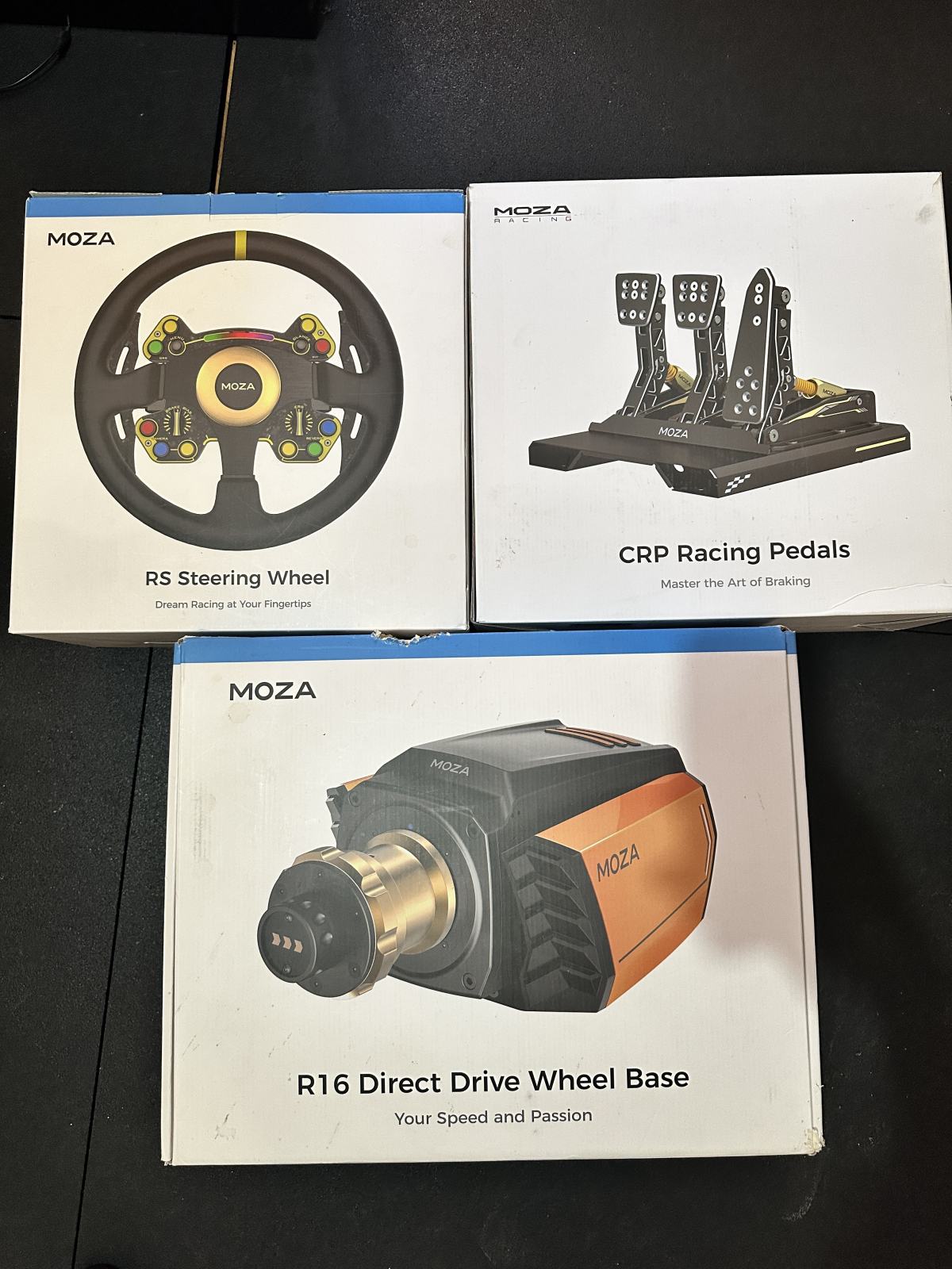 Moza Racing R16 Base + CRP pedals + RS Wheel