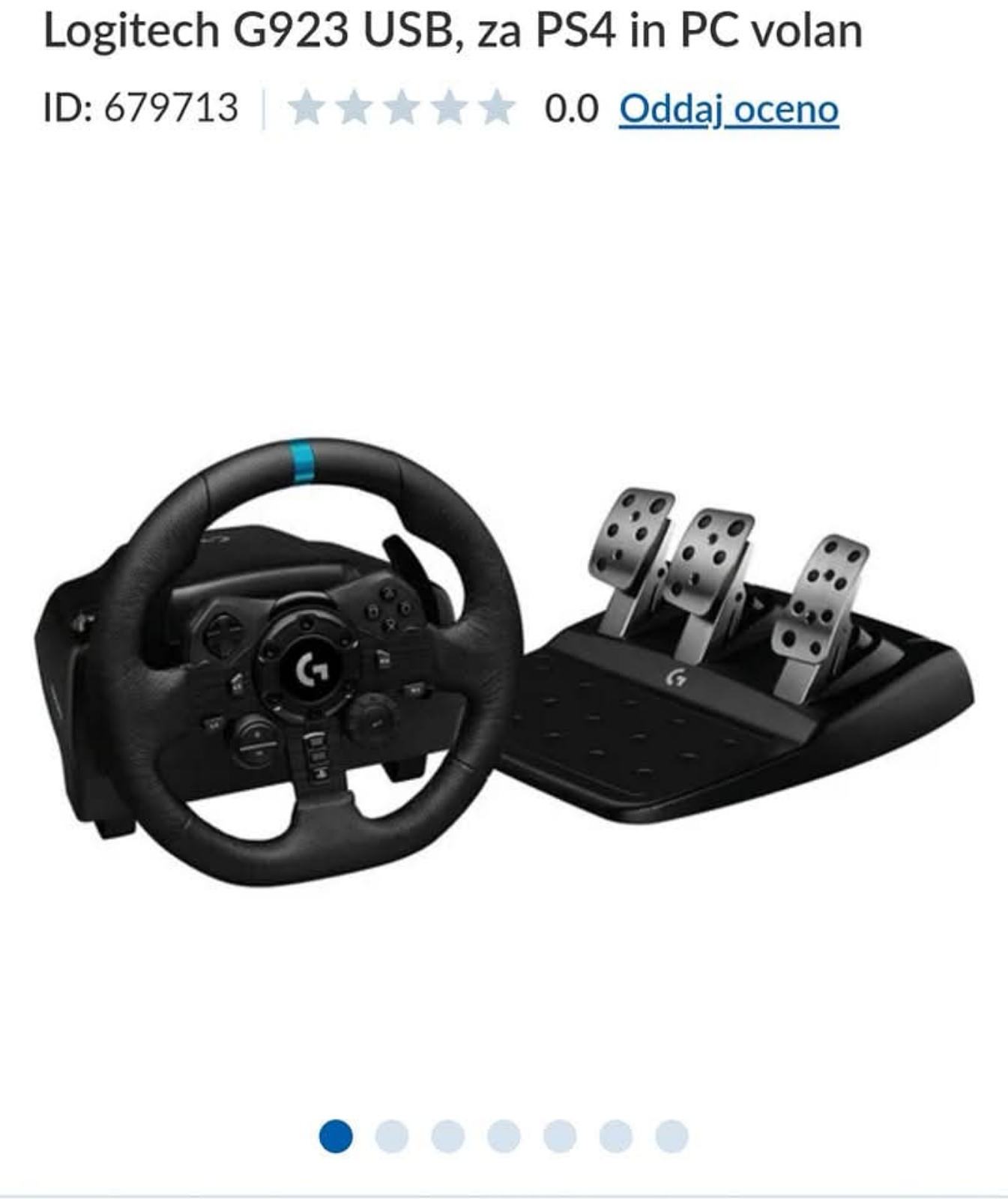 volan Logitech g923 za Ps5 Ps4 ali računalnik kot novo možne menjave