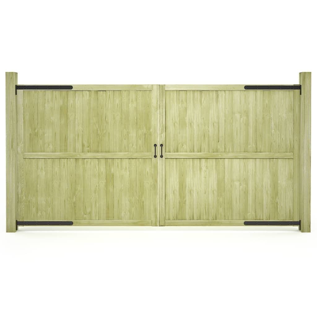 Vrtna vrata 2 kosa impregnirana borovina 300x150 cm