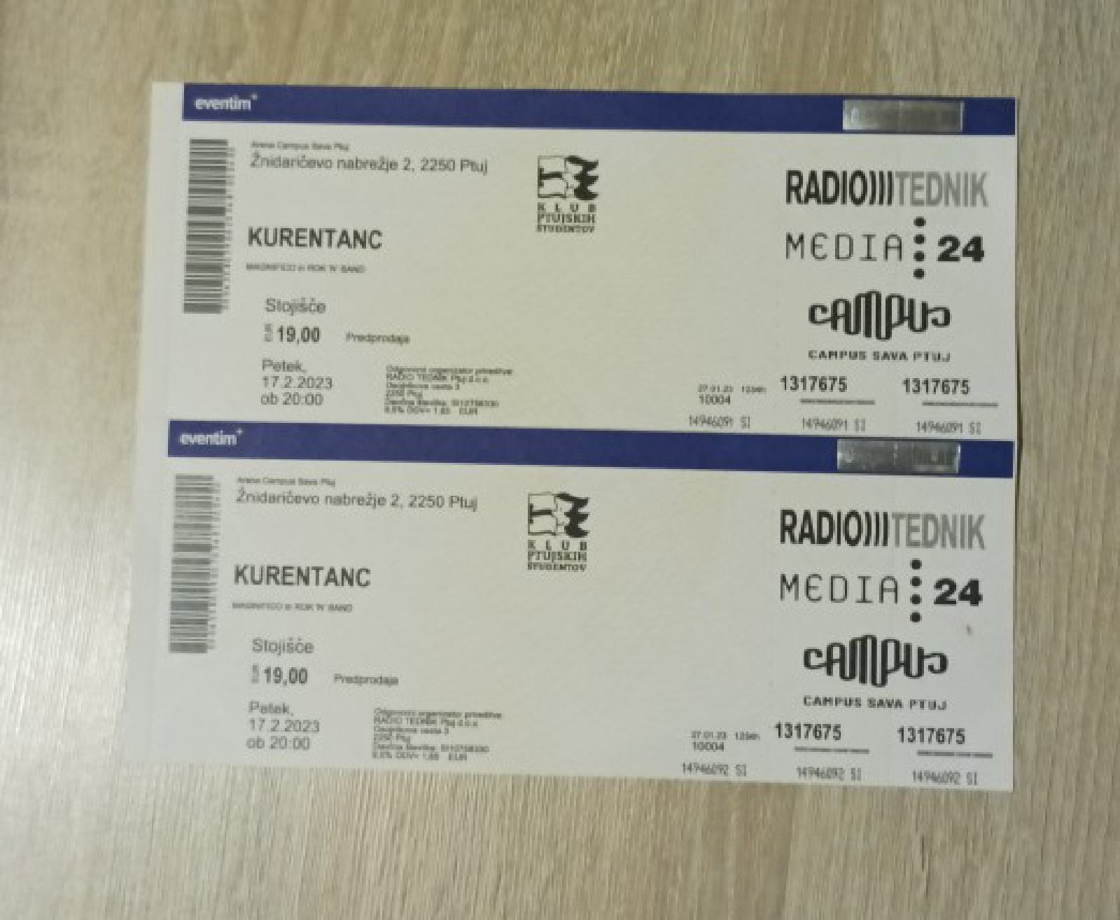 2x vstopnica Kurentanc pustovanje Ptuj Magnifico 17.2.2023