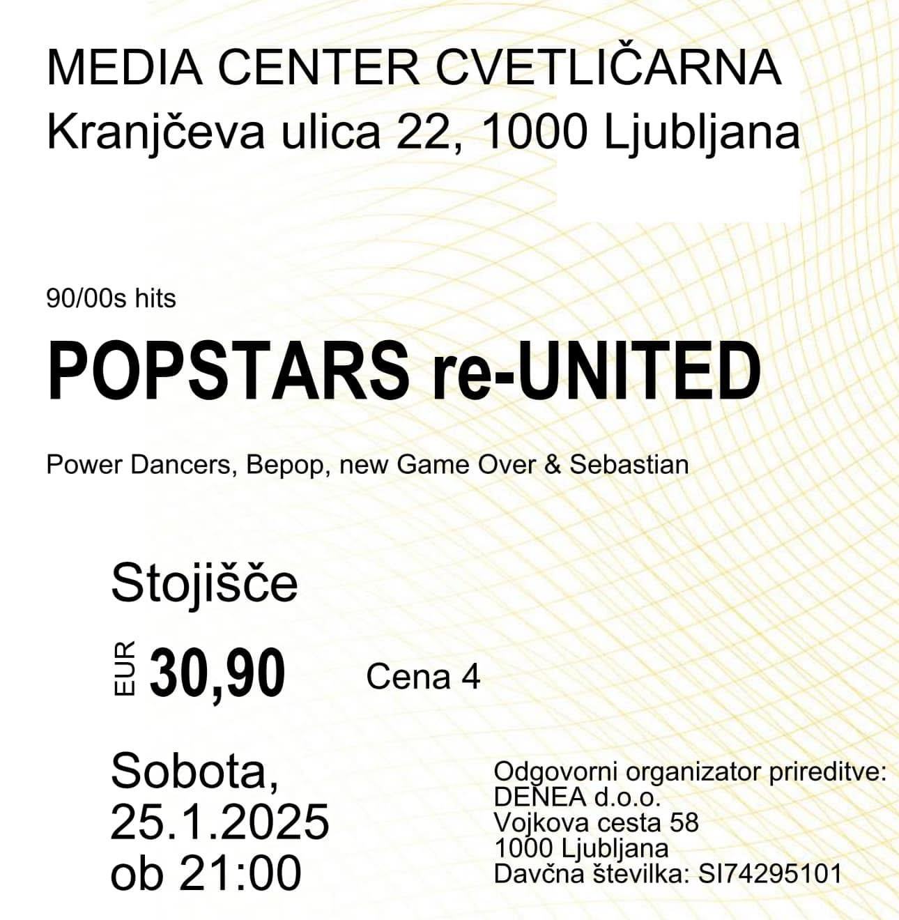 Popstars reunited vstopnice