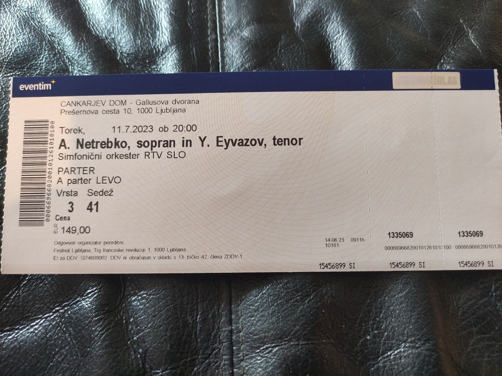 Vstopnice Ana Netrebko, Cankarjev dom, 11. 7. 2023