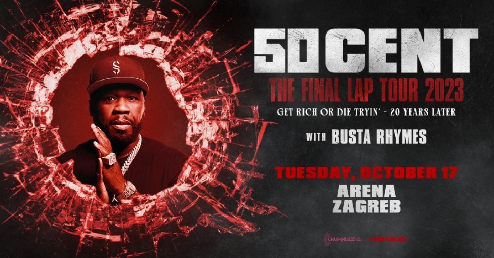 Vstopnice za koncert 50 cent (Arena Zagreb, 17.10.2023)