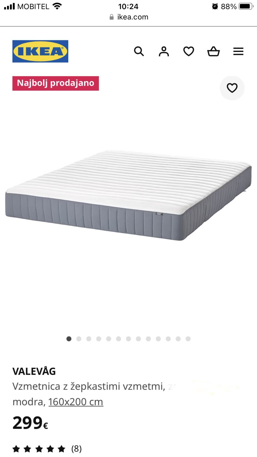 Vzmetnica ikea 160*200