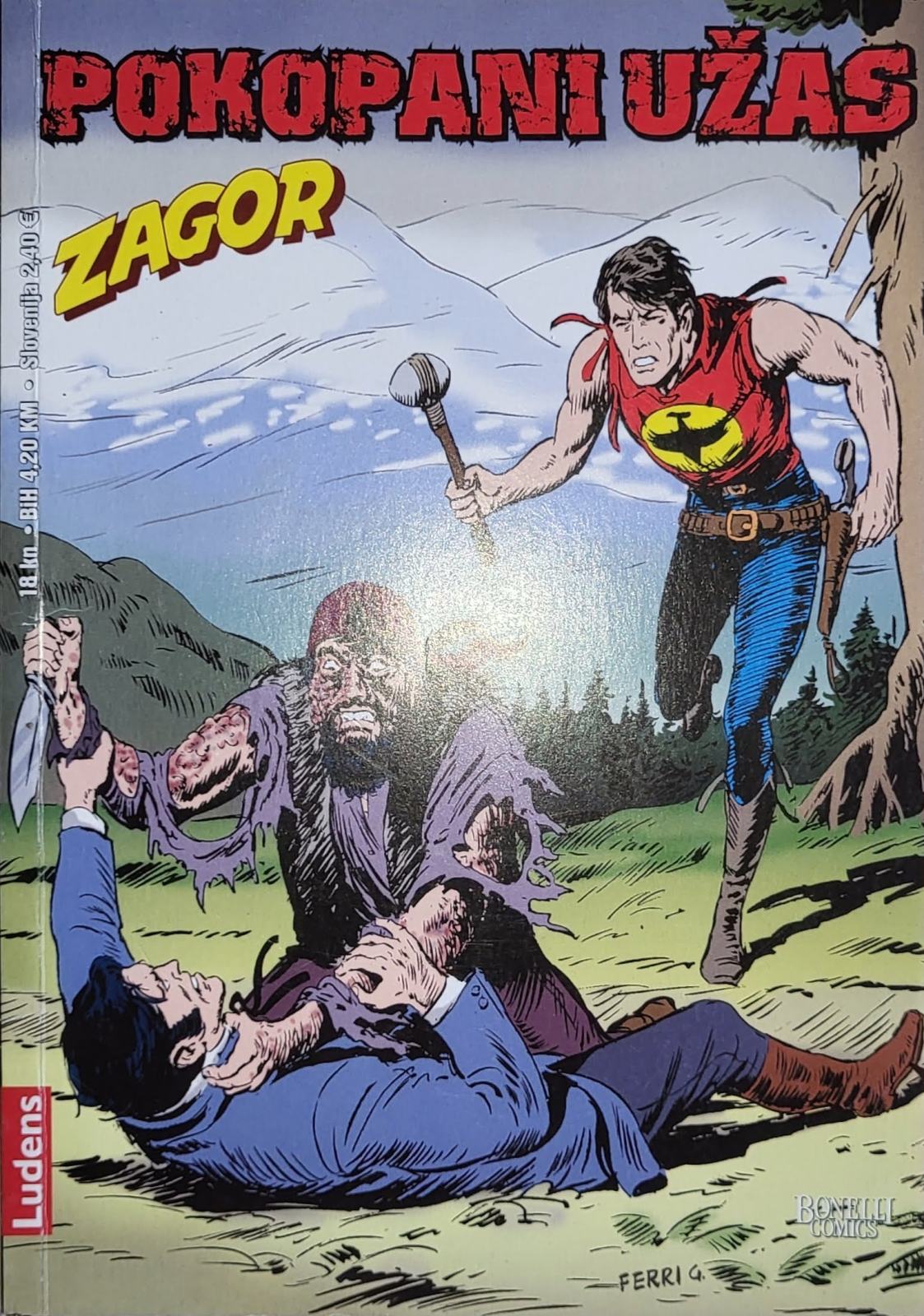 X 6.9.2024 strip Zagor, Ludens, POKOPANI UŽAS RL
