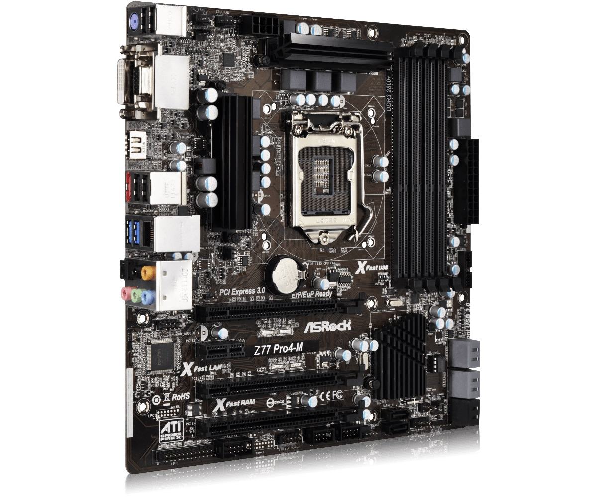 ASRock Z77 Pro4-M (Socket 1155) DDR3 mATX matična plošča, i5 3570K