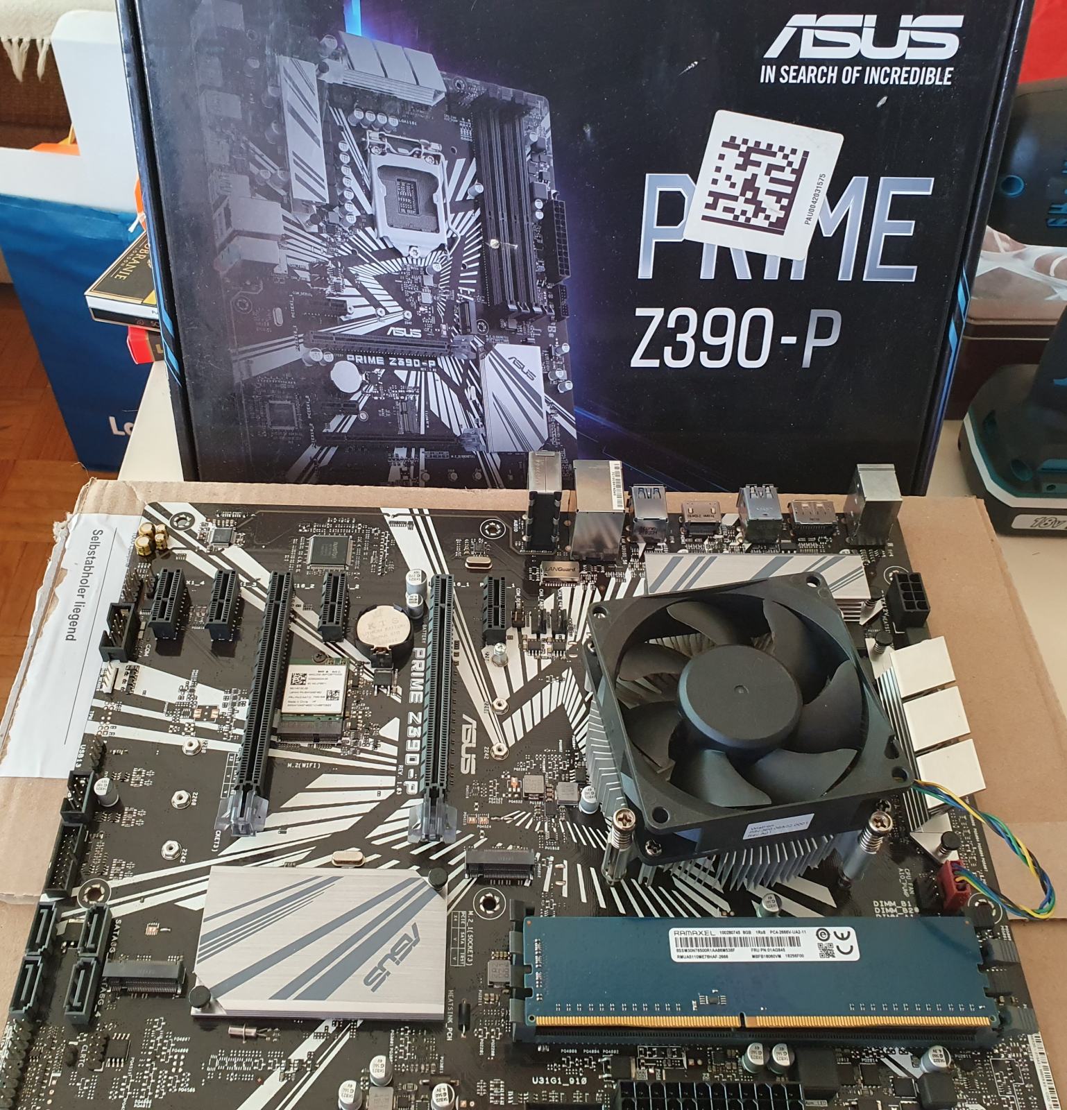 Asus Prime Z390-P + 8GB DDR4 2666 + CPU Intel i5 8400