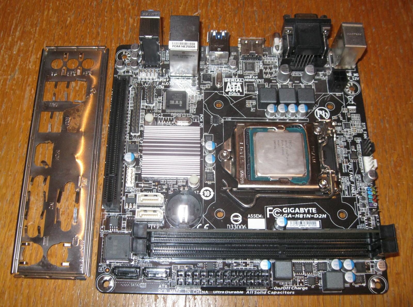 Gigabyte GA-H81N-D2H mini-ITX osn. plošča + Intel Core i3-4160T