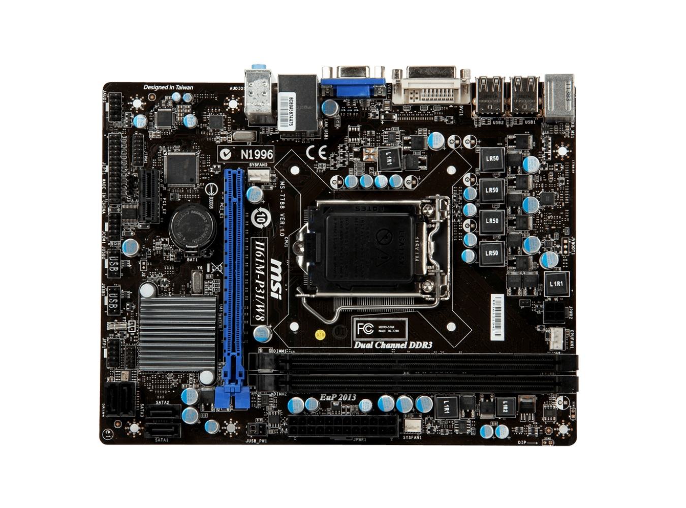 MATIčNA OSNOVNA PLOŠčA SOCKET 1155 INTEL, MSI H61M-P31/W8, IN PROCESOR