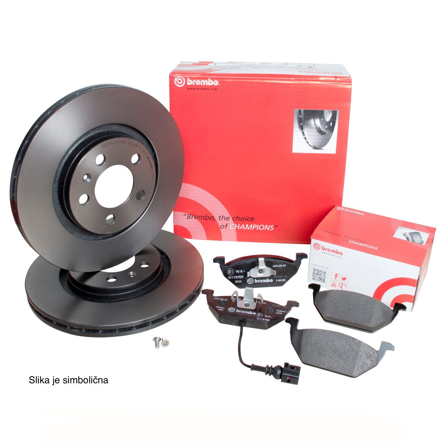 Brembo zavore - sprednji diski 312mm in zavorne ploščice komplet VAG