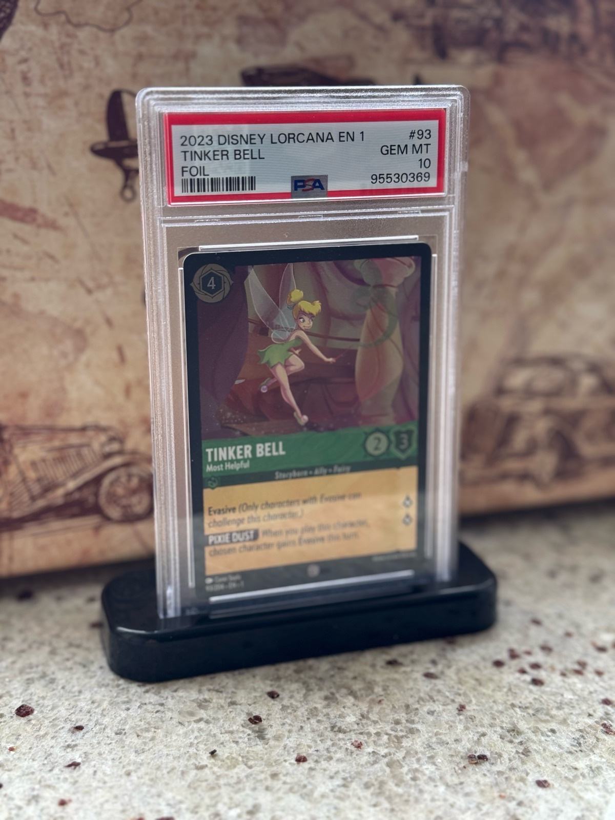 Disney Lorcana Tinker Bell Foil PSA 10 - Redka zbirateljska karta