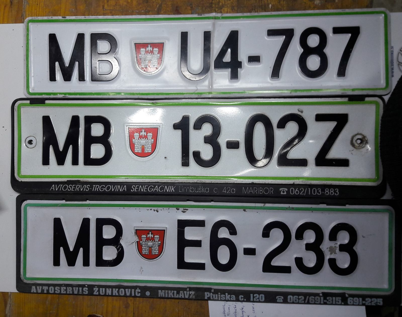 Avtomobilska tablica MB