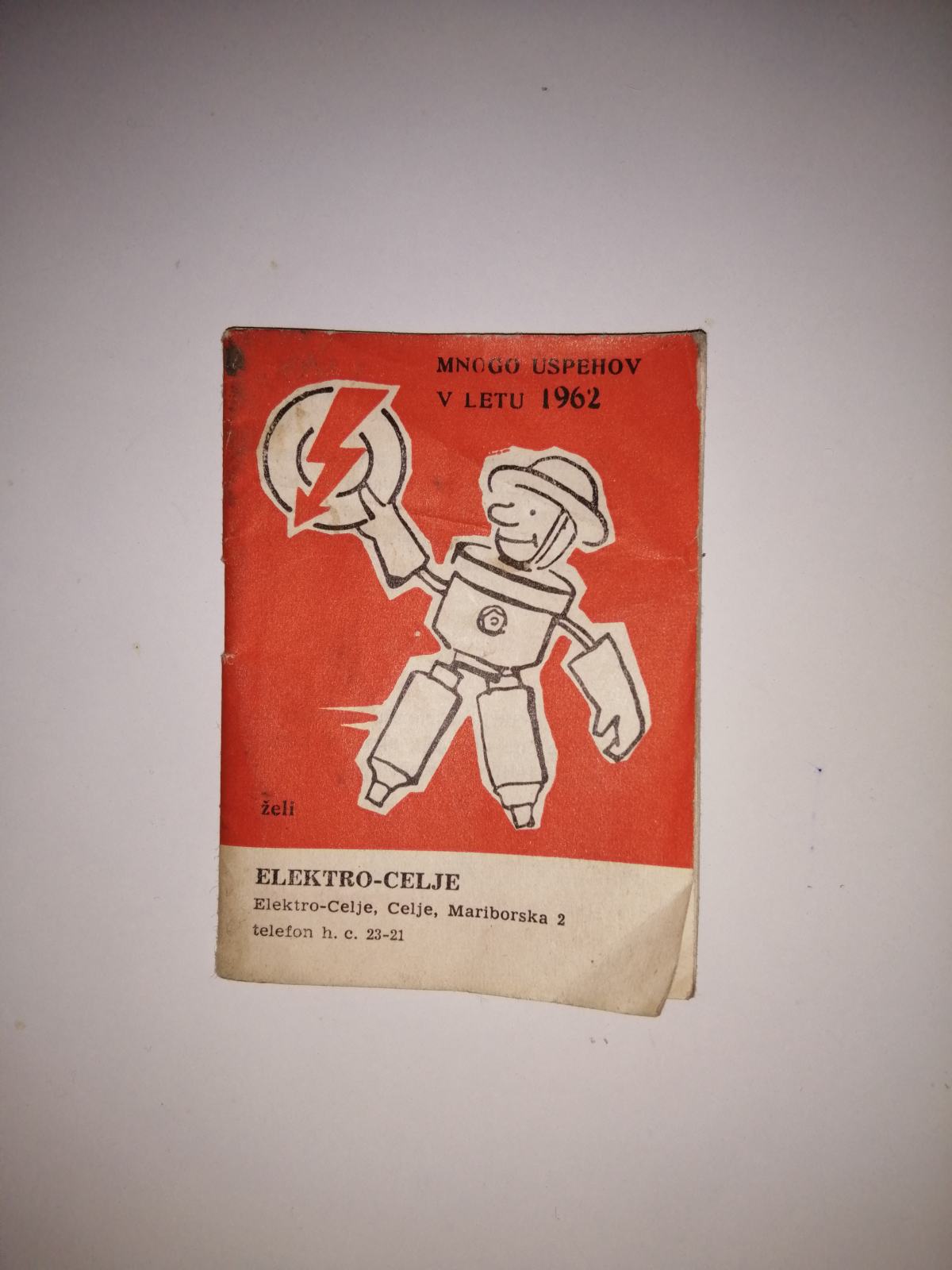 ELEKTRO CELJE, KOLEDAR 1962,KNJIŽICA ,JUGOSLAVIJA,SFRJ