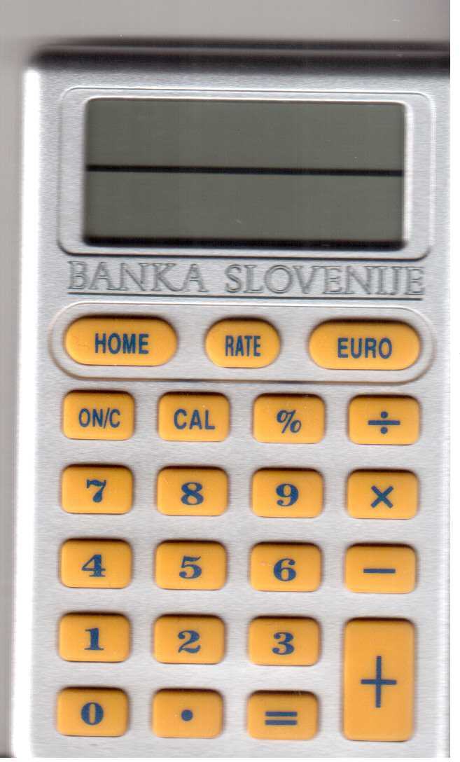 Kalkulator Banke Slovenije - Preračun tolarjev v evre, evrov v tolarje