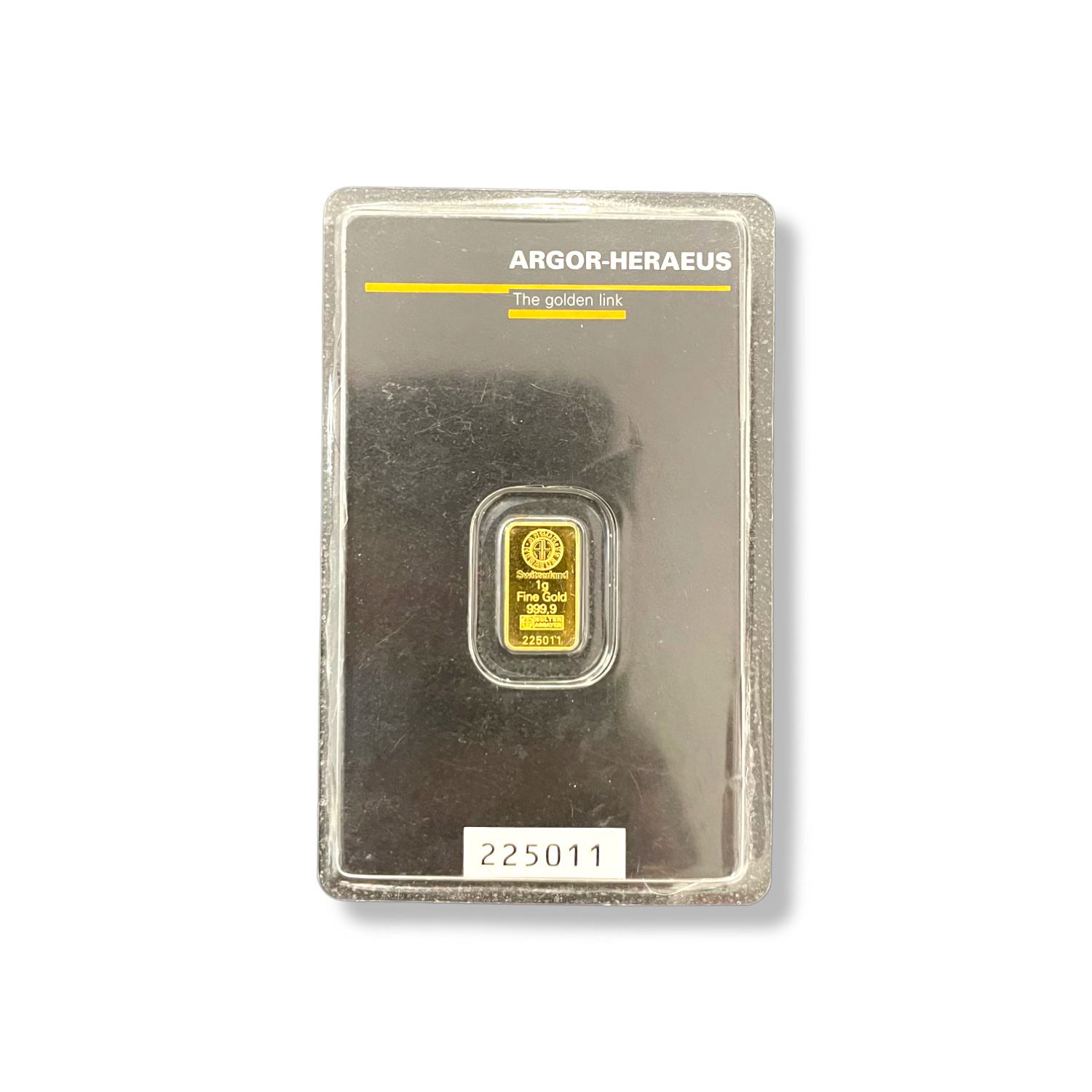 Naložbeno zlato Argor Heraeus 24K 999.9/1000; masa=1g