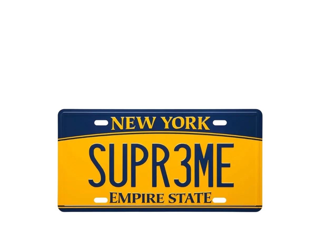 Original supreme licence plate okrasna avto tablica